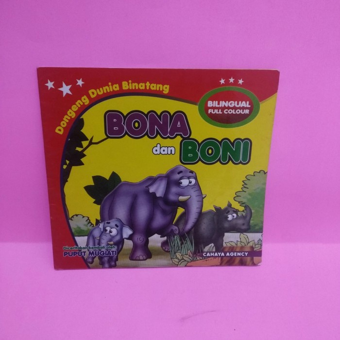 Jual Buku Dongeng Dunia binatang Bona dan Boni Bilingual | Shopee Indonesia