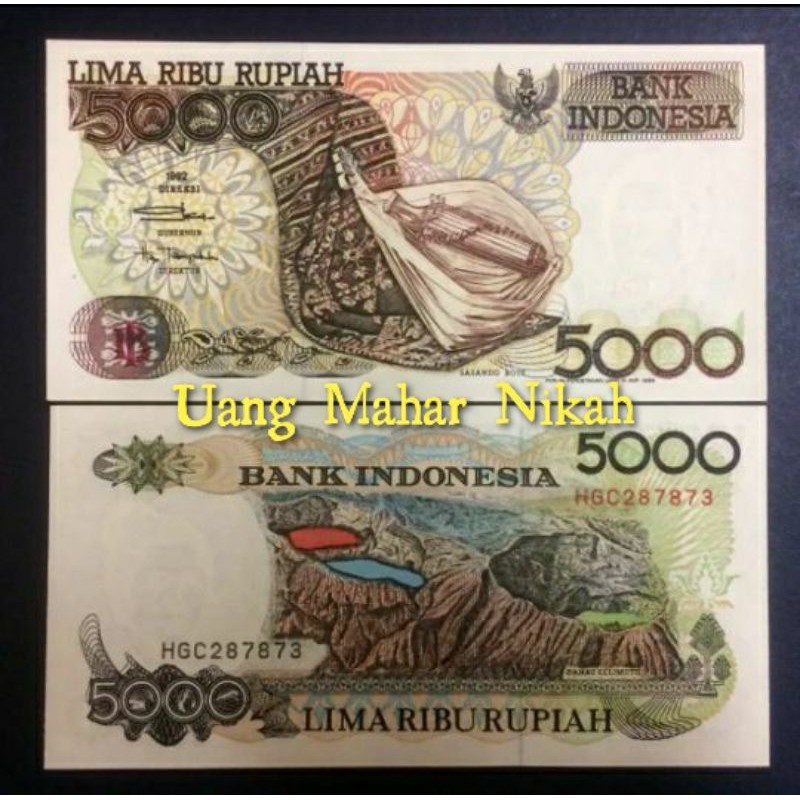 Jual Uang Lama 5000 Rupiah Sasando Tahun 1992 Uang Kuno Indonesia Hobi ...