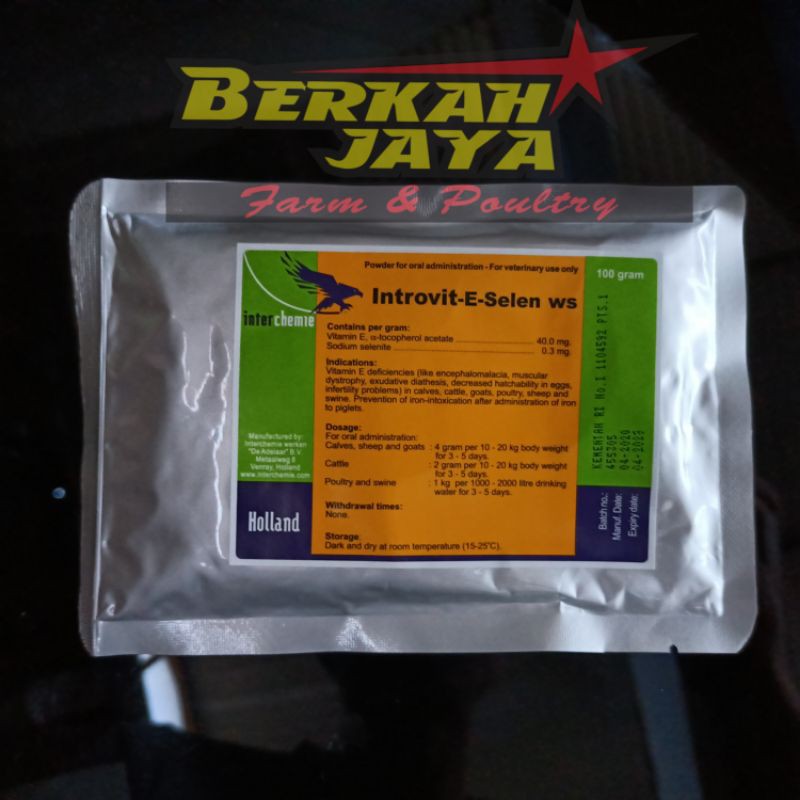 Jual INTROVIT E SELEN WS vitamin hewan untuk Kekebalan dan Fertilitas ...