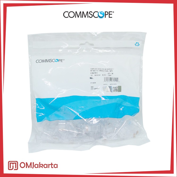 Jual Commscope RJ45 Connector Original UTP CAT 5 - 50pcs | Shopee Indonesia