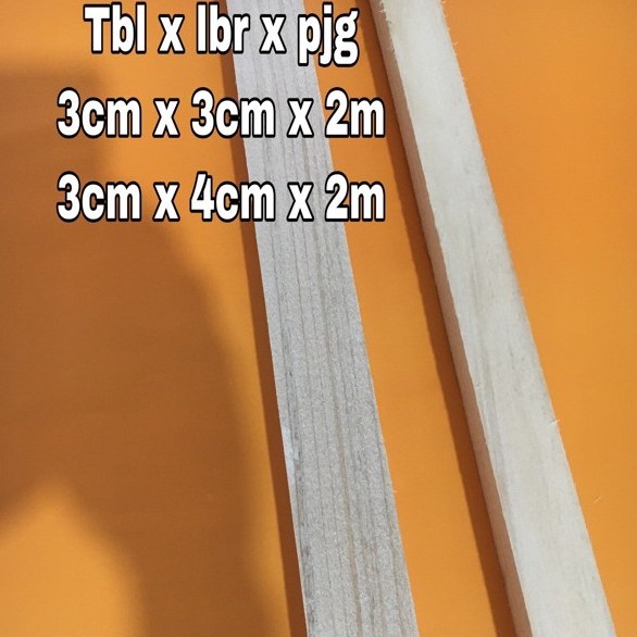 Jual lis kayu 3x3cm 3x4cm panjang 2meter list kayu halus agatis ...