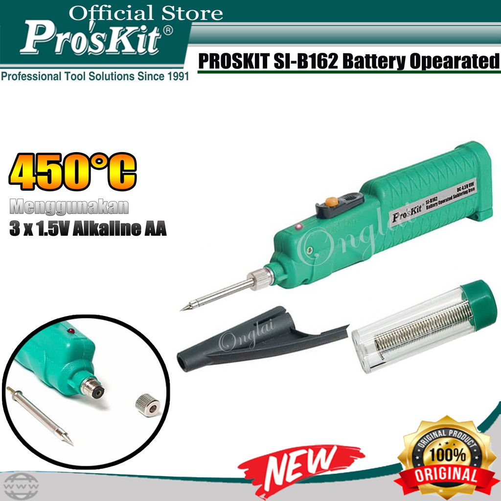 Jual Pro'sKit - Pro'sKit Solder Baterai Mini Si-B162 Battery Opearated Soldering Iron Solder ...