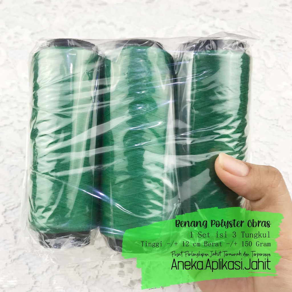 Jual [1/3] BENANG OBRAS KECIL / BENANG PINGGIR KECIL / BENANG POLYSTER ...