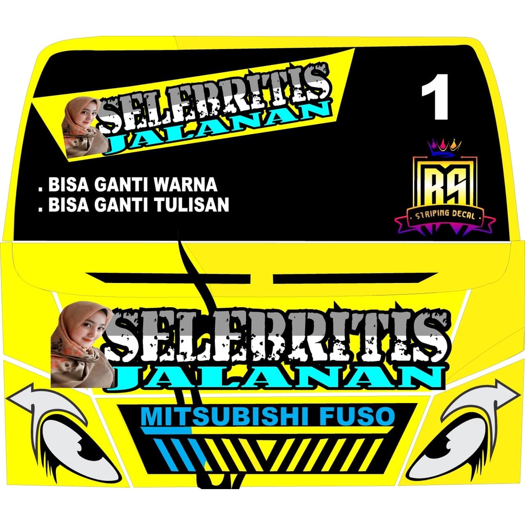 Jual STICKER CABIN MOBIL TRUCK BAGIAN CABIN DEPAN SELEBRITIS JALANAN RS ...