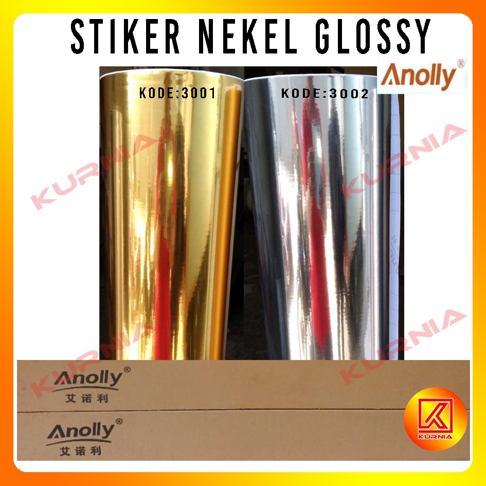 Jual STIKER NEKEL GOLD GLOSSY L . 122 cm | Shopee Indonesia