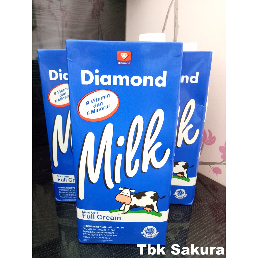 Jual Susu UHT diamond 1ltr / UHT Full cream | Shopee Indonesia
