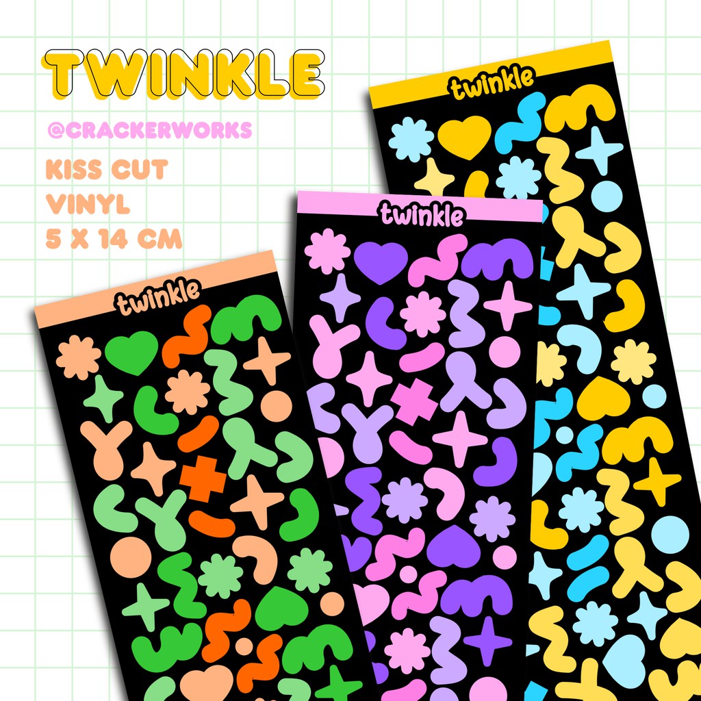 Jual Twinkle stickers | deco sticker | crackerworks | Shopee Indonesia
