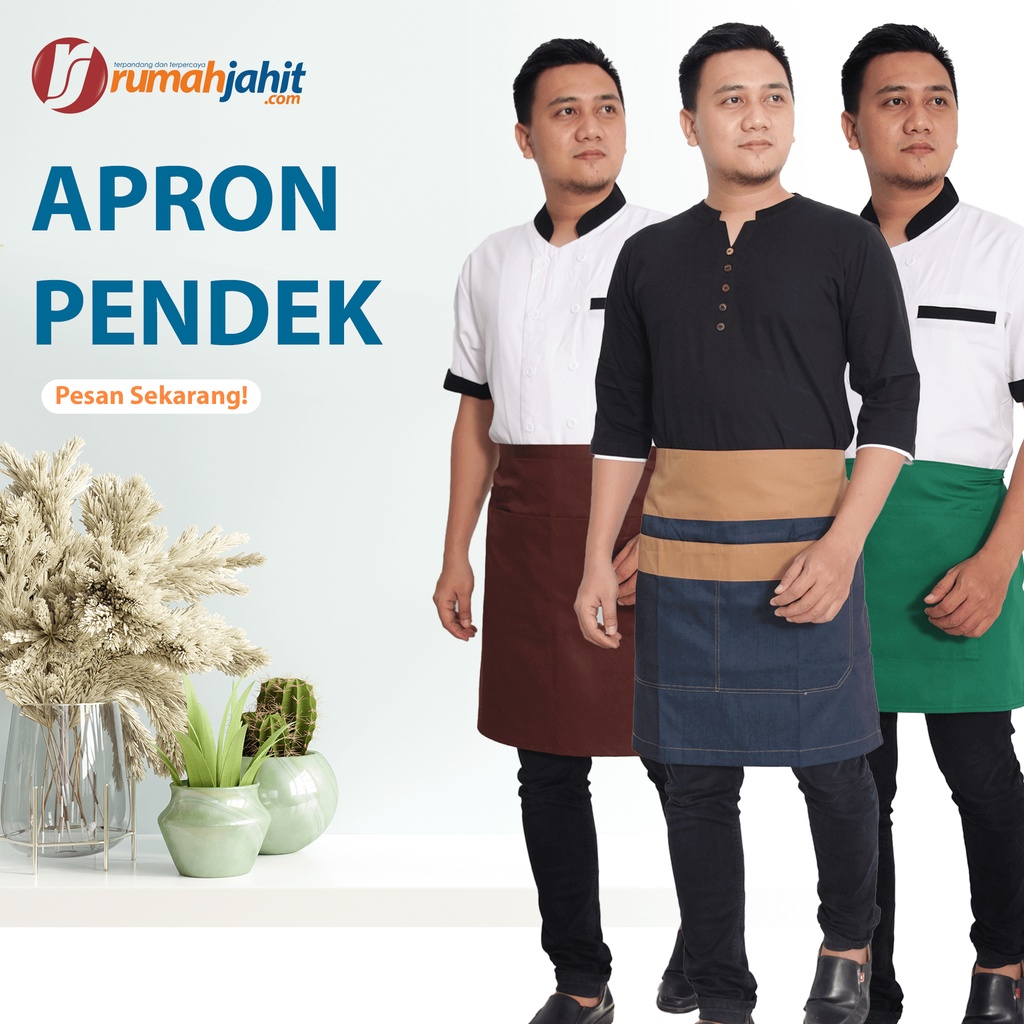 Jual SHORT APRON PENDEK, APRON MASAK, APRON KOKI APRON RESTORAN ...