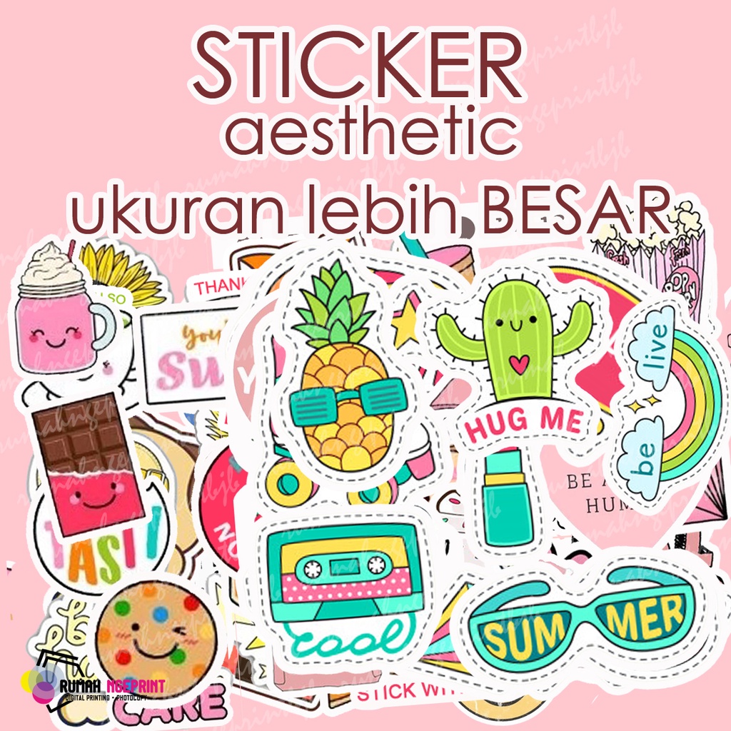 Jual [BIG] STIKER LUCU UKURAN BESAR HEWAN/ AESTHETIC/ ANIME / RUSTIC ...