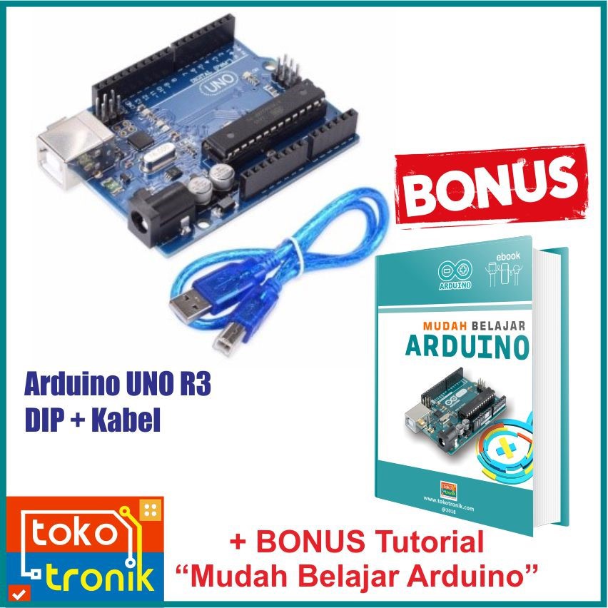Jual Arduino Uno R3 Atmega328 Dip Kabel Bonus Shopee Indonesia