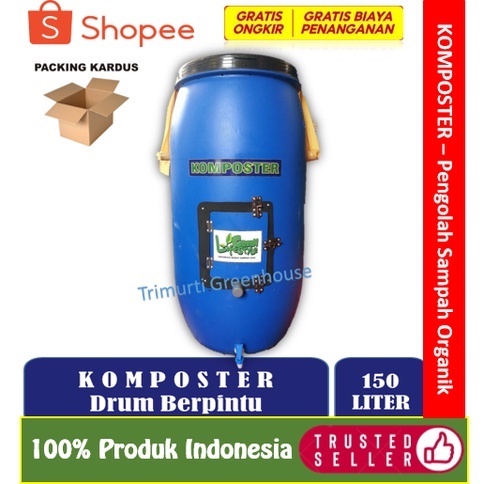 Jual TONG KOMPOSTER 150 Liter BERPINTU | Alat Pengolah Sampah Organik ...