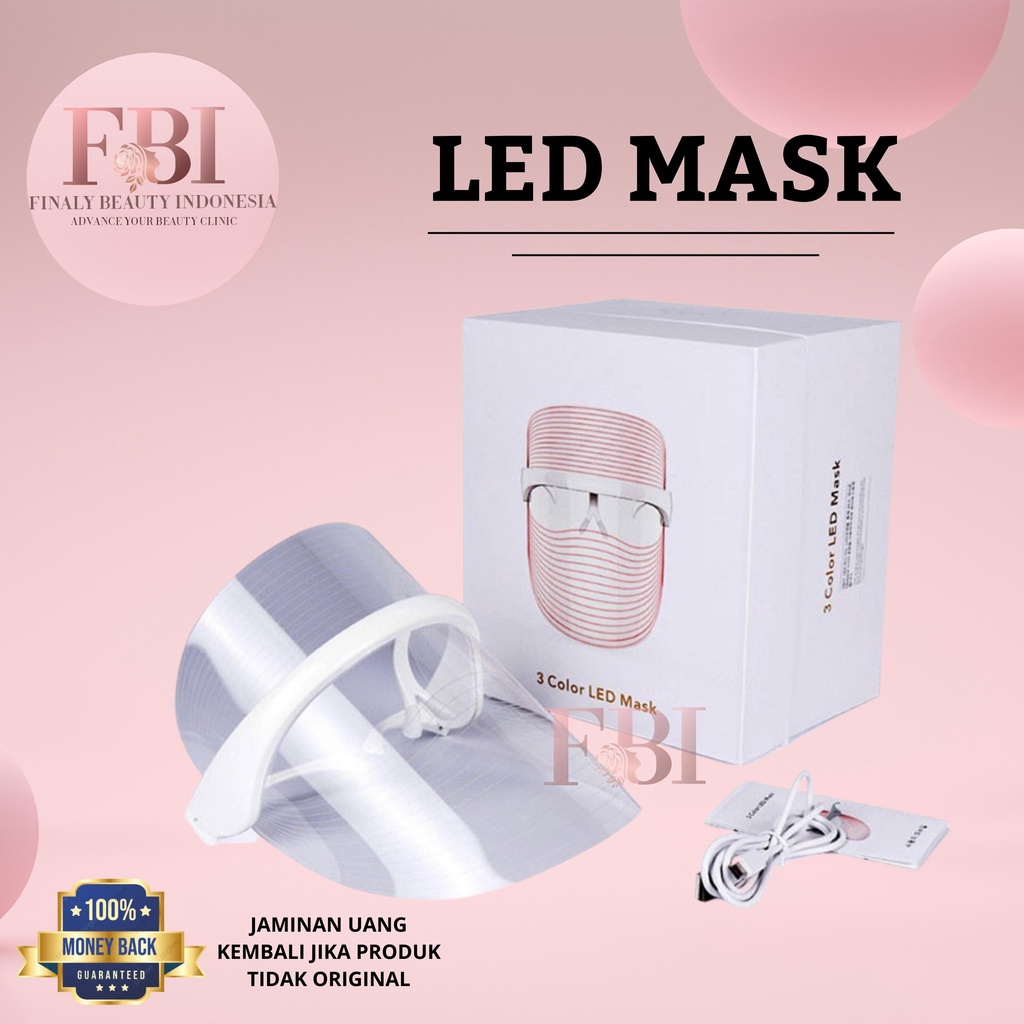 Jual Face Shield LED Mask Led Therapy Mask Face Shield 3 Color LED Pdt Omega Light Masker Wajah ...