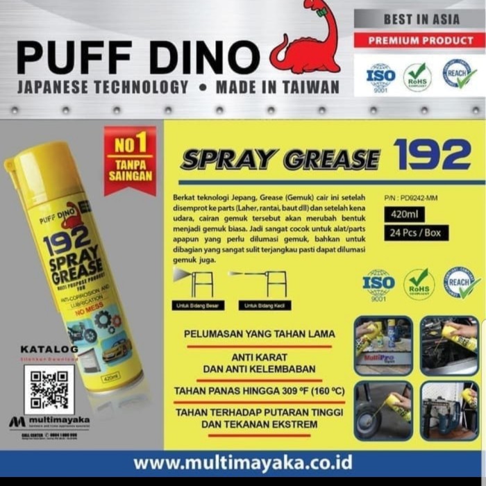 Jual puff dino spray grease 420ml | Shopee Indonesia