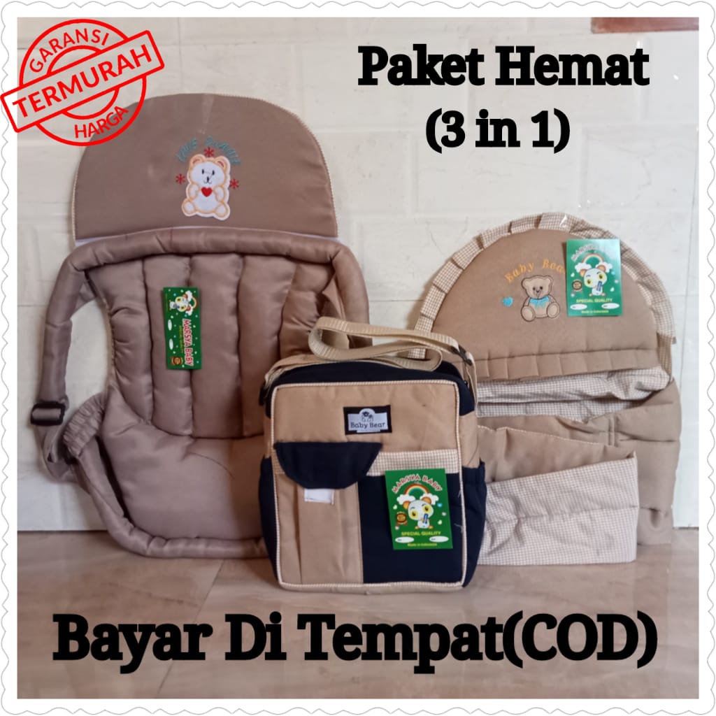 Jual Paket hemat ( 3 in 1 ) tas bayi gendongan samping dan gendongan ...