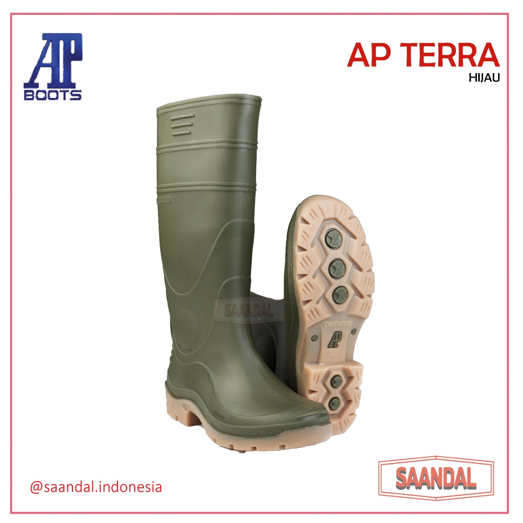 Jual Sepatu Boots Tinggi Terra Hijau Green APD Medis Anti Air Anti ...