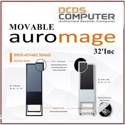 Jual JOM0294 AUROMAGE 32SP1000 MOVEABLE SMART SIGNAGE 32 Inch 32" | Shopee Indonesia