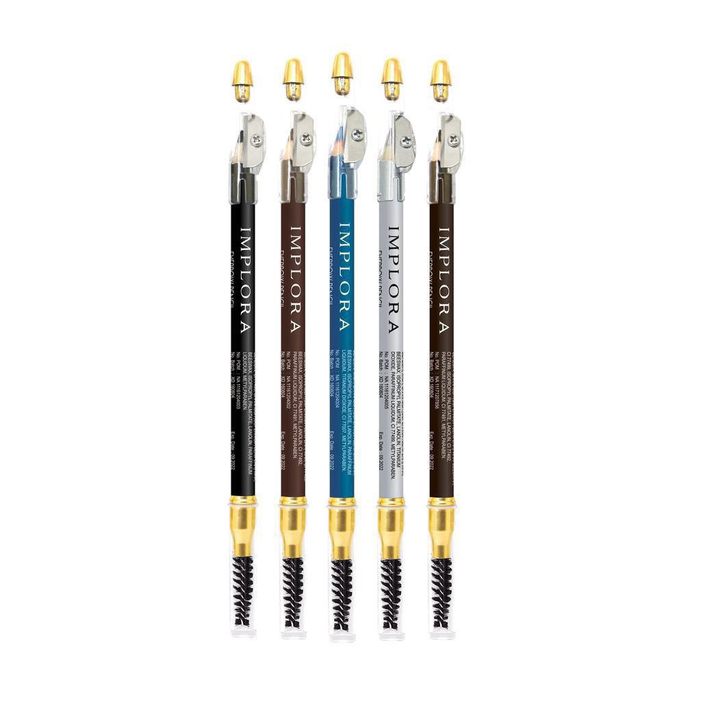 Jual Pensil Alis Implora Eyebrow Pencil 2 in 1 Soft Type Eye Brow ...