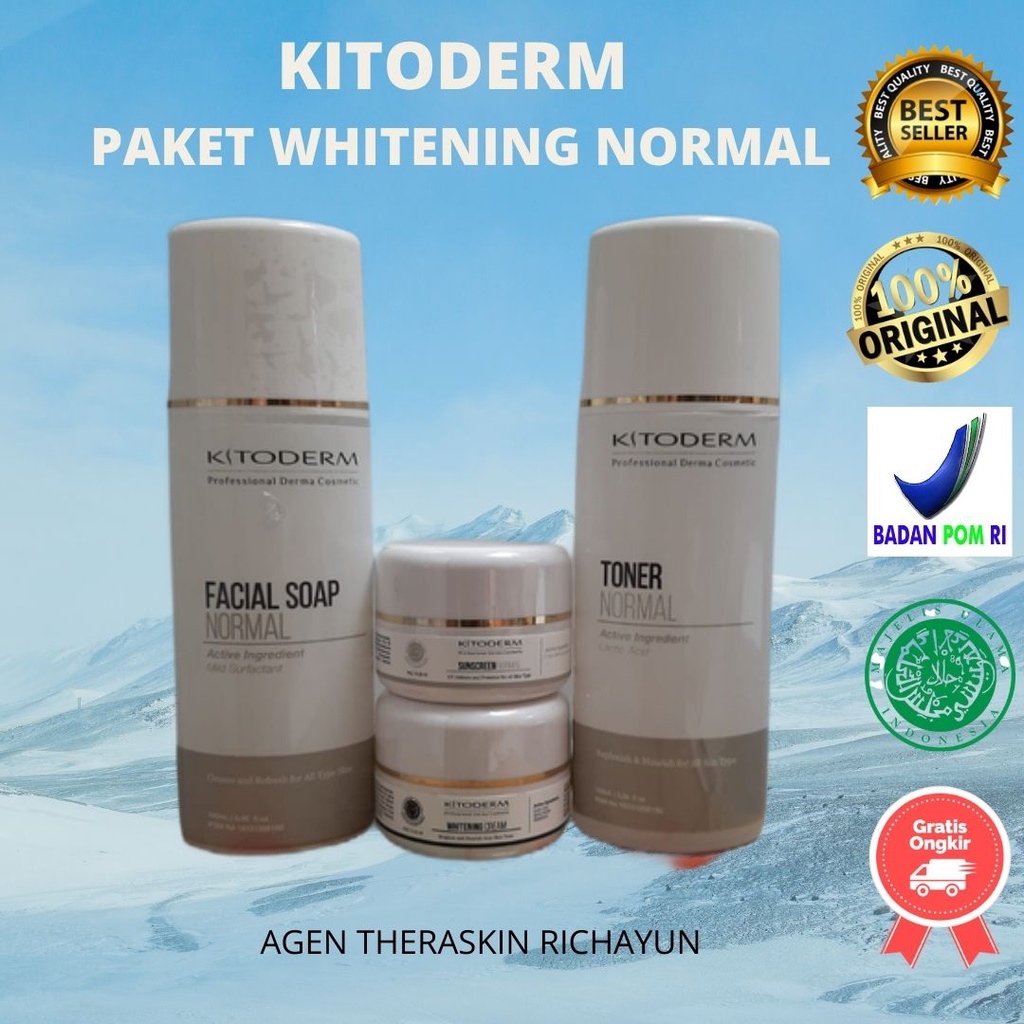 Jual kitoderm paket whitening normal skin | Shopee Indonesia
