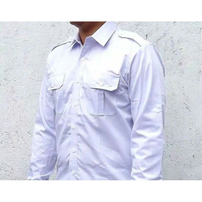 Jual BAJU SERAGAM KEMEJA PDL PUTIH PRIA LENGAN PANJANG LENGAN PENDEK ...