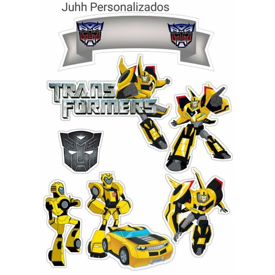 Jual Topper cake kue transformer robot bumblebee free nama dan ucapan ...