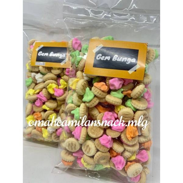 Jual BUNGA GEM BISKUIT GULA SNACK JADUL 250GRAM | Shopee Indonesia