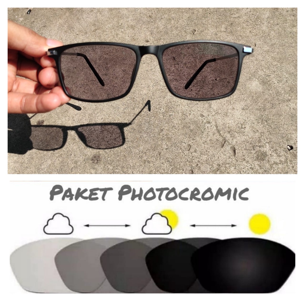 Jual Kacamata Photochromic Minus Rabun Jauh Unisex Pria Wanita, Lensa ...
