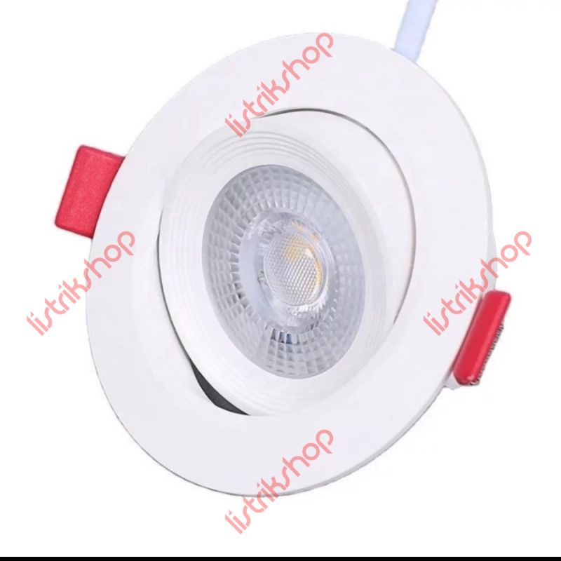 Jual Downlight Led Spot COB Slim 5 Watt Frame Putih SNI | Shopee Indonesia