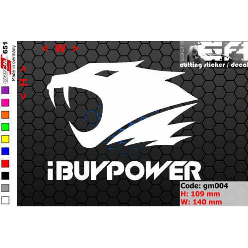 Jual ea cutting sticker / decal Code: gm004 ( ibuypower ) | Shopee ...