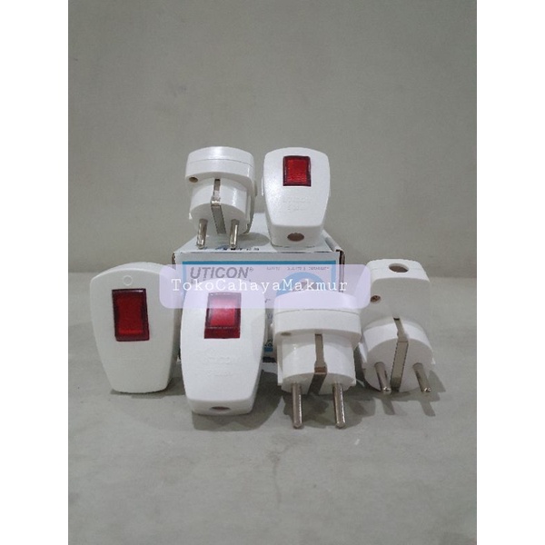Jual UTICON Steker Arde + Saklar Lampu S-228N / Colokan Listrik ...