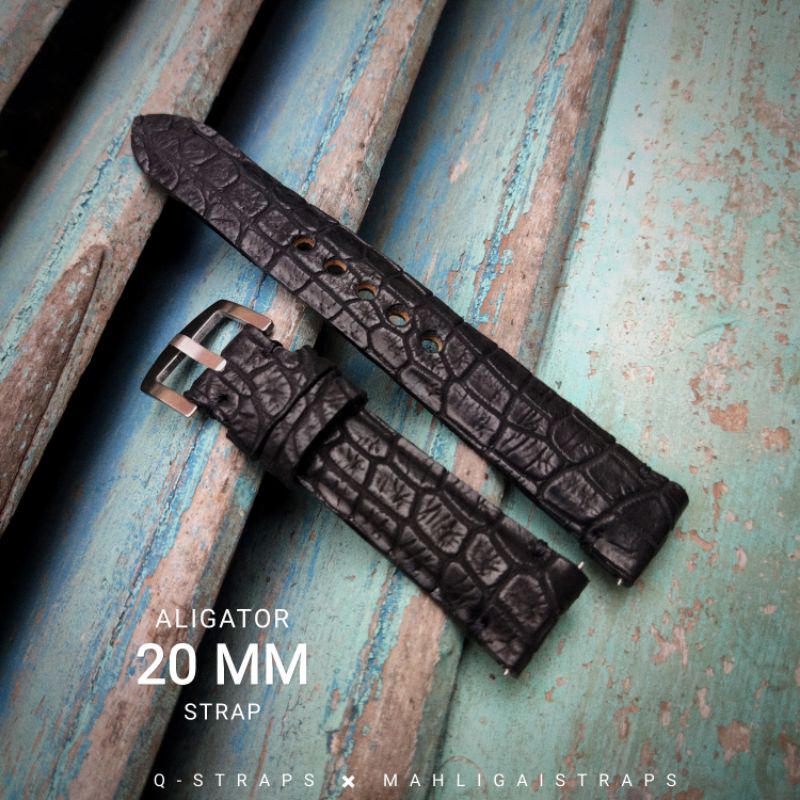 Jual Aligator Strap / Strap jam lug 20mm | Shopee Indonesia