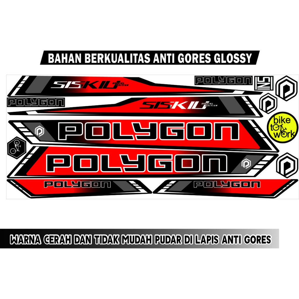 Jual STIKER STRIPING BIKE SEPEDA STRIPING CUSTOM ALL POLYGON STIKER ...