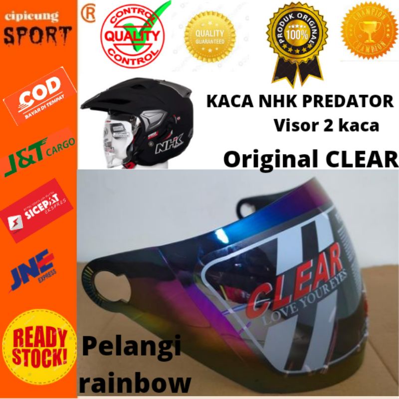 Jual KACA HELM NHK PREDATOR DOBEL VISOR (2KACA) KACA NHK Godzilla visor ...