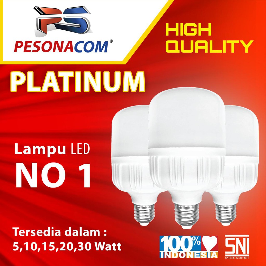 Jual BOHLAM LAMPU LED MURAH JUMBO / KAPSUL /PESONACOM / AXIOM 5W 10W 15W 20W 30W 40 WATT LED ...