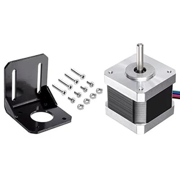 Jual Bracket Mounting Motor Stepper Nema 17 Nema17 Metal Holder Dudukan ...