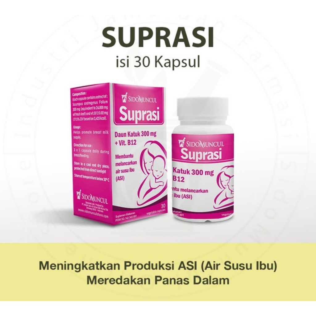 Jual SidoMuncul Suprasi Suplemen Ibu Menyusui Asi Booster Sidomuncul ...