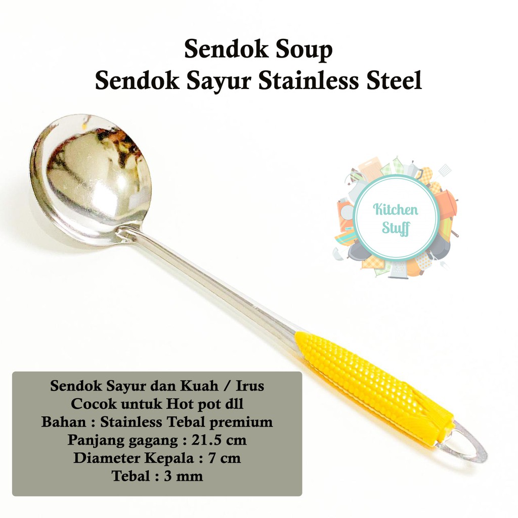 Jual Sendok Sayur Stainless Steel - Centong Kuah Soup - Irus Sendok ...