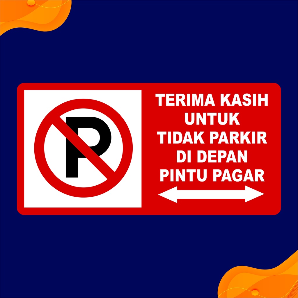 Jual SPANDUK BANNER TULISAN DILARANG PARKIR | Shopee Indonesia