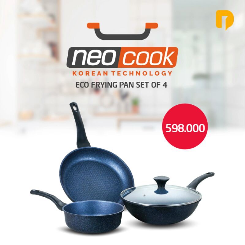 Jual Neocook Eco Frying Pan Set Of 4 | Shopee Indonesia