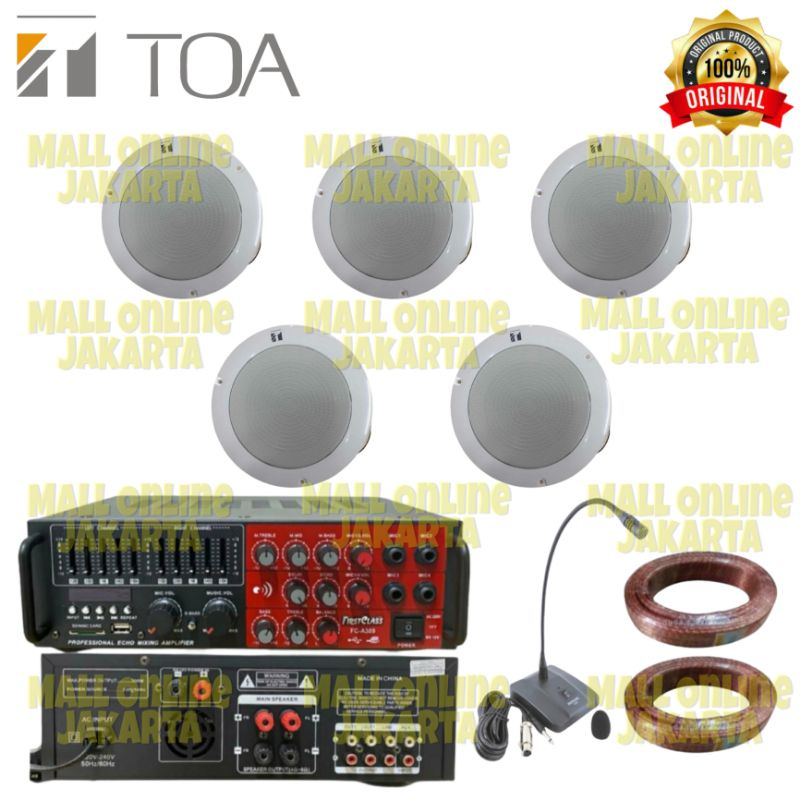 Jual Paket Toa Sound system indoor speaker plafon ceiling Original ...