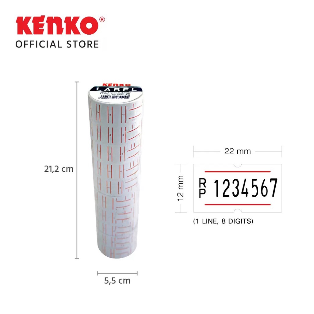 Jual GG Label Harga KENKO 1 baris (10rol) / Label Rol | Shopee Indonesia