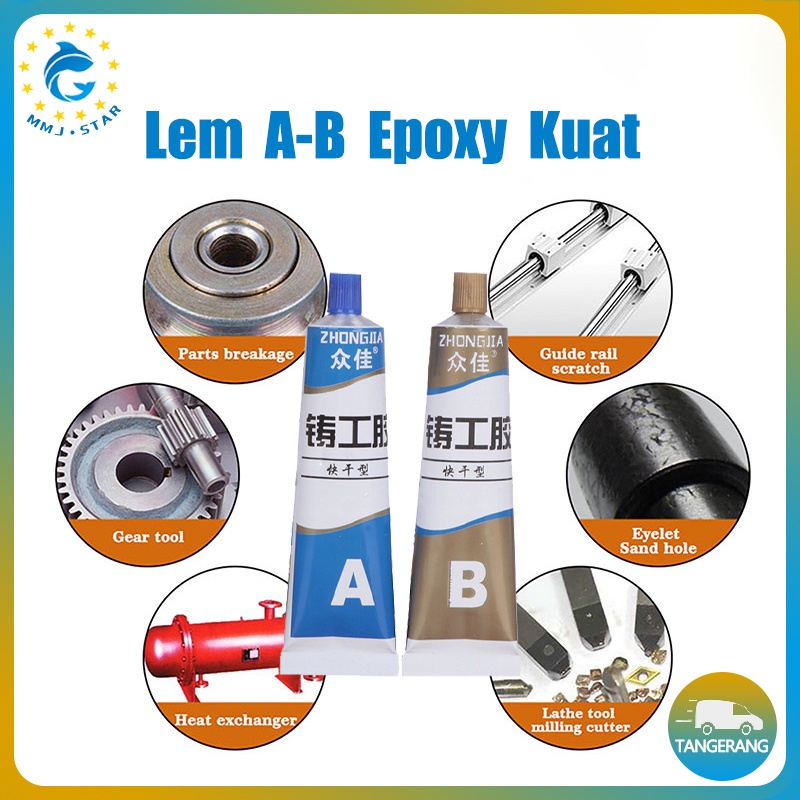 Jual 【100 gr】Lem AB Epoxy Kuat/Metal Casting Glue/Anti Bocor Lem AB ...
