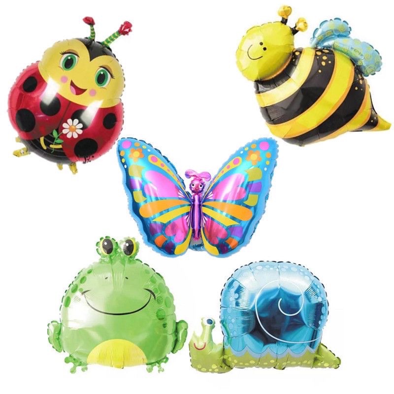 Jual Balon foil karakter hewan bee kupu kupu kumbang butterfly | Shopee ...