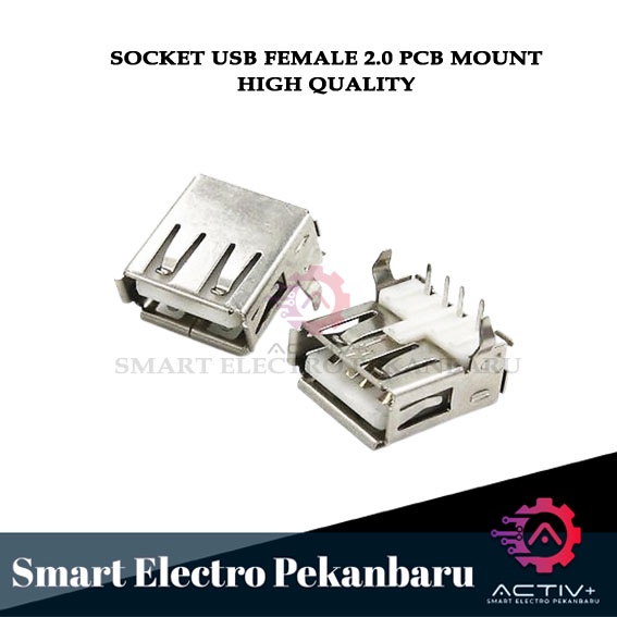 Jual ORIGINAL SOCKET USB PORT FEMALE 2.0 PCB MOUNT Soket USB Female PCB ...