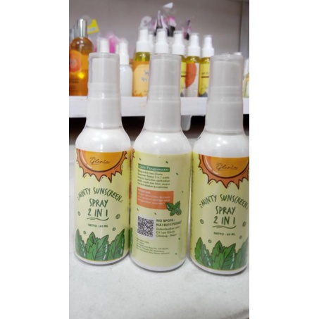 Jual Minty Sunscreen Spary by lea Gloria Spf 30,60 ml | Shopee Indonesia