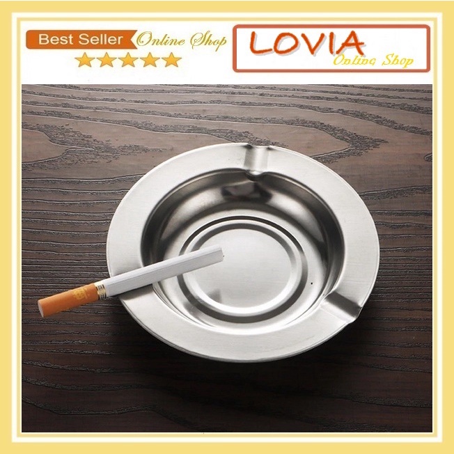 Jual Asbak Besi Stainless Steel Anti Karat Asbak Rokok Bulat Simpel ...