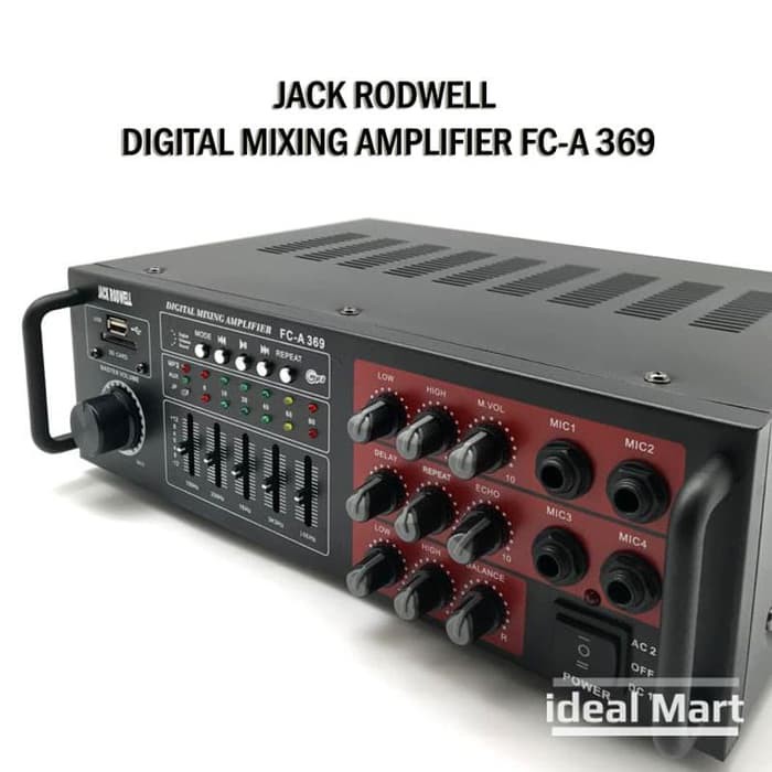 Jual Digital Mixing Amplifier JACK RODWELL JR A369 POWER AMPLI USB MP3 ...