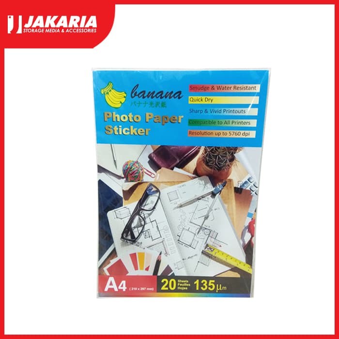 Jual Banana Kertas Foto Sticker A4 Glossy Photo Sticker A4 | Shopee ...