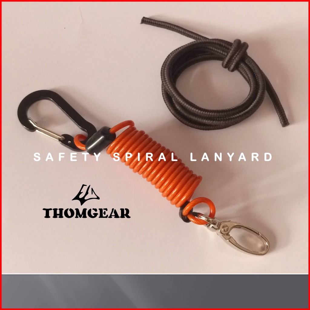 Jual Tali Pengaman Carabiner Gantungan Kunci Spiral Lanyard Besar dan ...