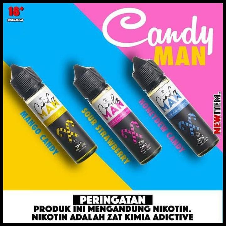 Jual CANDY MAN SERIES 60ML 3MG by CANDYMAN FREEBASE E JUICE 100% ...