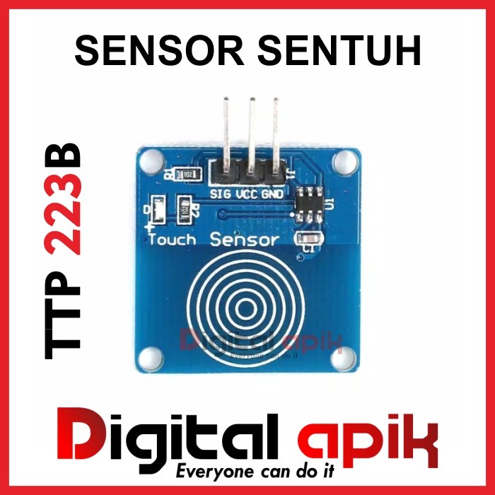 Jual TTP 223B Sensor Sentuh Biru Capasitive Touch Saklar TTP223B ...